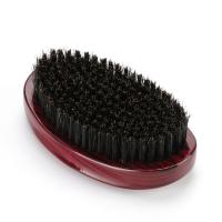 China Personalized Wooden Handle Wave Brush Red Curved Palmed Medium Bristle Hair Brush for sale