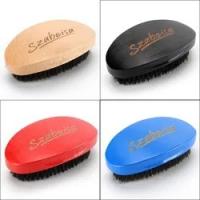 China Oem Custom Wave Hair Brush For 360 Wood Handle Natural Wild Boar Bristle for sale