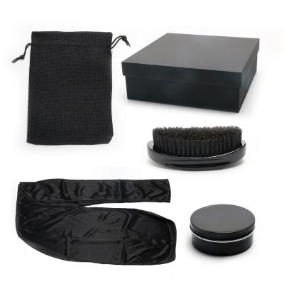 China Custom 360 Waves Care Gift Kit  Silk Durag Hair Pomade With Wave Brushes for sale