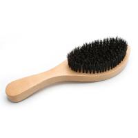 China Custom Logo 360 Wave Brush Long Wooden Handle For Men Soft Hard Boar Bristle for sale