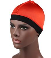 China Custom Headwrap Silk Satin Wave Cap Silky Bandana Men Headwear Durags Silk for sale