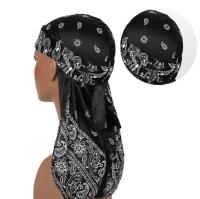 China Multi-color Designer Bonnets Custom Men Wave Durags With Customized Logo Silk for sale