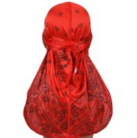 China Multi-color Designer Bonnets Custom Men Wave Durags With Customized Logo Silk for sale