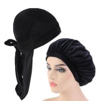 China Velvet Durags And Bonnets Set For Sleeping Daily Custom Printed Bonnets for sale