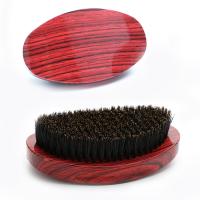 China Custom Logo Wooden 360 Wave Brush Medium Soft Hard Textures Curved Brush for sale