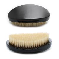 China Customized PU 360 Wave Hair Brush For Curved Soft White Boar Bristle Vegan Sisal for sale