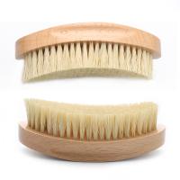 China Customized PU 360 Wave Hair Brush For Curved Soft White Boar Bristle Vegan Sisal for sale