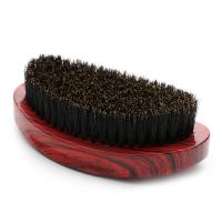 China Oval 360 Curved Wave Brush For Men Hair Soft Medium Hard Boar Bristle PU Paint for sale