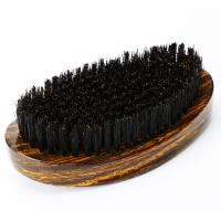 China Oval 360 Curved Wave Brush For Men Hair Soft Medium Hard Boar Bristle PU Paint for sale