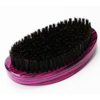 China Oval 360 Curved Wave Brush For Men Hair Soft Medium Hard Boar Bristle PU Paint for sale