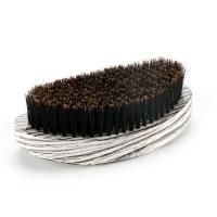 China Oval 360 Curved Wave Brush For Men Hair Soft Medium Hard Boar Bristle PU Paint for sale