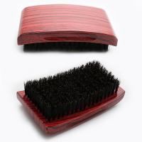 China Customize 360 Wave Brush Square Wood Handle With Private Brand LOGO Hair Brush for sale