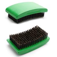 China Customize 360 Wave Brush Square Wood Handle With Private Brand LOGO Hair Brush for sale