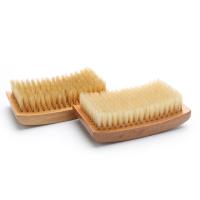 China Abeis Square Wave Brush For 360 Curved Palm Wood Handle Natural Soft Boar Bristle for sale