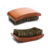 China Customize 360 Wave Brush Square Wood Handle With Private Brand LOGO Hair Brush for sale