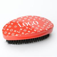 China Ergonomic Custom 360 Wave Brush Wooden Bristle Hair Brush For Men'S Hair Grooming for sale