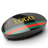 China Ergonomic Custom 360 Wave Brush Wooden Bristle Hair Brush For Men'S Hair Grooming for sale