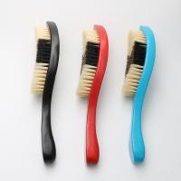 China Private Label Boar Bristle Wave Brush With Medium Hard Bristle Curved Hair Brush for sale