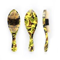 China Private Label Boar Bristle Wave Brush With Medium Hard Bristle Curved Hair Brush for sale