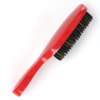 China Abeis 360 Flat Wave Brush PU Glossy Soft Boar Bristle Beech Wood Long Handle for sale