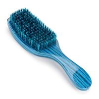 China Custom Soft Red Boar Bristle 360 Curved Wave Brush Long Handle For Hair Style for sale