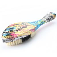 China 100% Soft Medium Hard Boar Bristle Wooden Hair Brush Red-Black-Blue Armygreen for sale