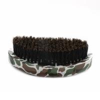 China Customized Camouflage 360 Wave Brush Soft Curve Palm Extension Growth Hair Brosse for sale
