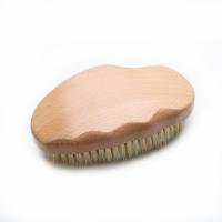 China Customer Logo 360 Wave Curved Brush Natural Soft Mixed Medium Hard Boar Bristle for sale