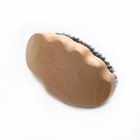 China Customer Logo 360 Wave Curved Brush Natural Soft Mixed Medium Hard Boar Bristle for sale
