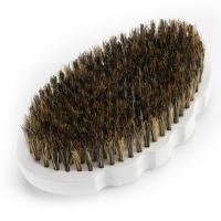 China Boar Bristle 360 Wave Brush Custom Design White Beech Wooden 100% for sale