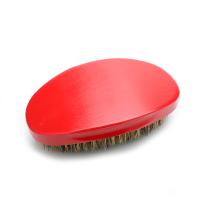 China Custom Logo Wood Handle 360 Wave Brush for Soft Medium Bristles Curly Hair for sale
