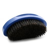 China Custom Blue Bent Wave Brush Curve For 360 Soft Boar Bristle For Hair Growth Style for sale