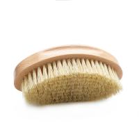 China Abeis 360 Wave Bruhs Organic Sisal Natural Boar Bristle With Curved Wooden Handle for sale
