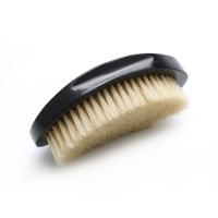 China Black Wooden Wave Brush Extra Soft White Boar Bristle For Hair Growth Style for sale