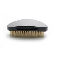 China Black Wooden Wave Brush Extra Soft White Boar Bristle For Hair Growth Style for sale