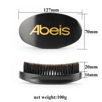 China Customise 360 Curved Wave Brush Smooths Hair Grooming Beard With Boar Bristle for sale