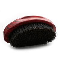 China Red Woodgrain 360 Wave Curve Brush Abeis Custom Logo PU Paint Boar Bristle Palm for sale