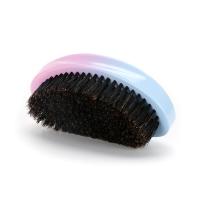 China Custom Logo 360 Wave Brush PU Gradient Glossy Soft Medium Bristle Wood Curved for sale