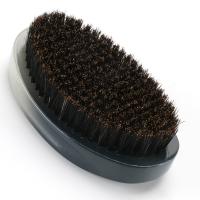 China Custom Logo 360 Wave Brush PU Gradient Glossy Soft Medium Bristle Wood Curved for sale
