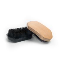 China Customizable Palm Wave Brush Wood 360 Wave Brush Diamond Hard Boar Bristle for sale
