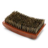 China Square Wooden Wave Brushes Boar Bristle Beard Mustache Brush for sale