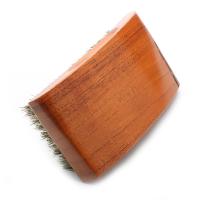 China Square Wooden Wave Brushes Boar Bristle Beard Mustache Brush for sale