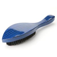 China Men'S Beech Wooden 360 Wave Brush Long Handle Beard Hair Brush With Boar Bristle for sale