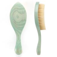China Customization Logo Curved 360 Wave Comb Boars Hair Beard Brush Lightweight for sale
