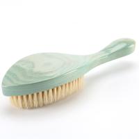 China Customization Logo Curved 360 Wave Comb Boars Hair Beard Brush Lightweight for sale