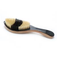 China Boar Bristle Long Handle360 Wave Brush Hard Custom Logo Hair Brush For Men for sale
