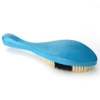 China Multiple Color PU Pure Boar Hair Bristle 360 Curved Brush Custom Logo for sale