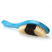 China Multiple Color PU Pure Boar Hair Bristle 360 Curved Brush Custom Logo for sale
