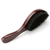China Beach Wood Handle Men's Beard Brush 360 Curved Wave Brush for a Sleek and Defined Look for sale