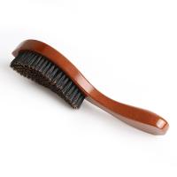 China Wood Boar Bristle 360 Curved Custom Logo Medium Hard Wave Brush For Men Abeis Supply for sale